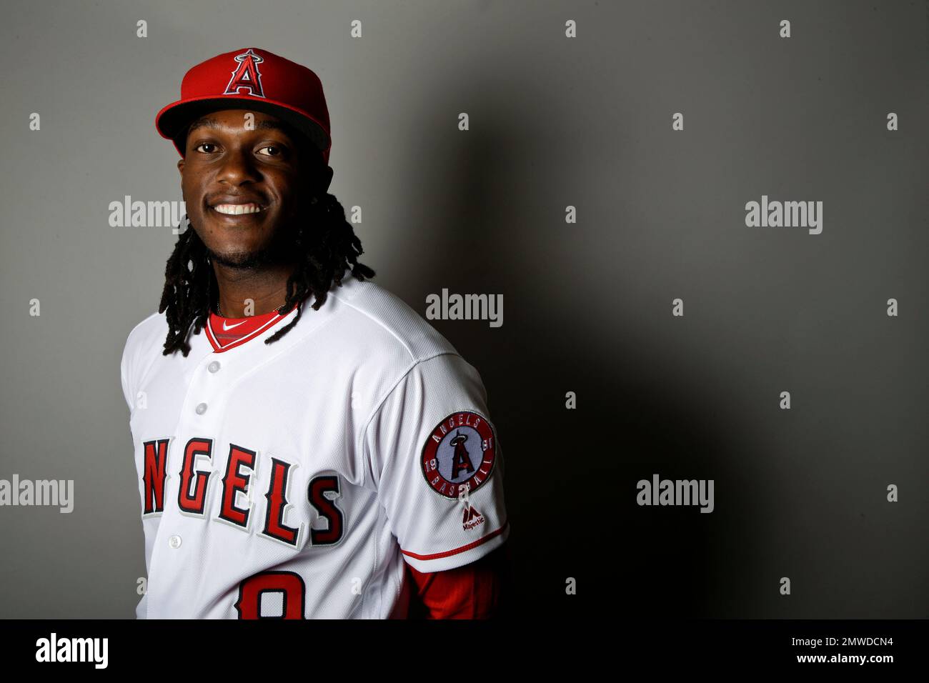 This is a 2017 photo of left fielder Cameron Maybin of the Los Angeles ...
