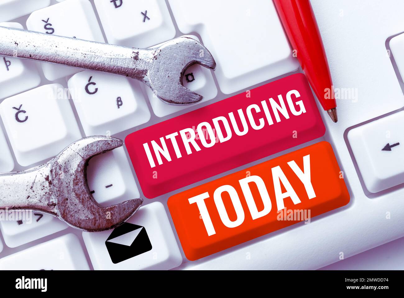 Text sign showing Introducing. Conceptual photo Presenting a topic or ...