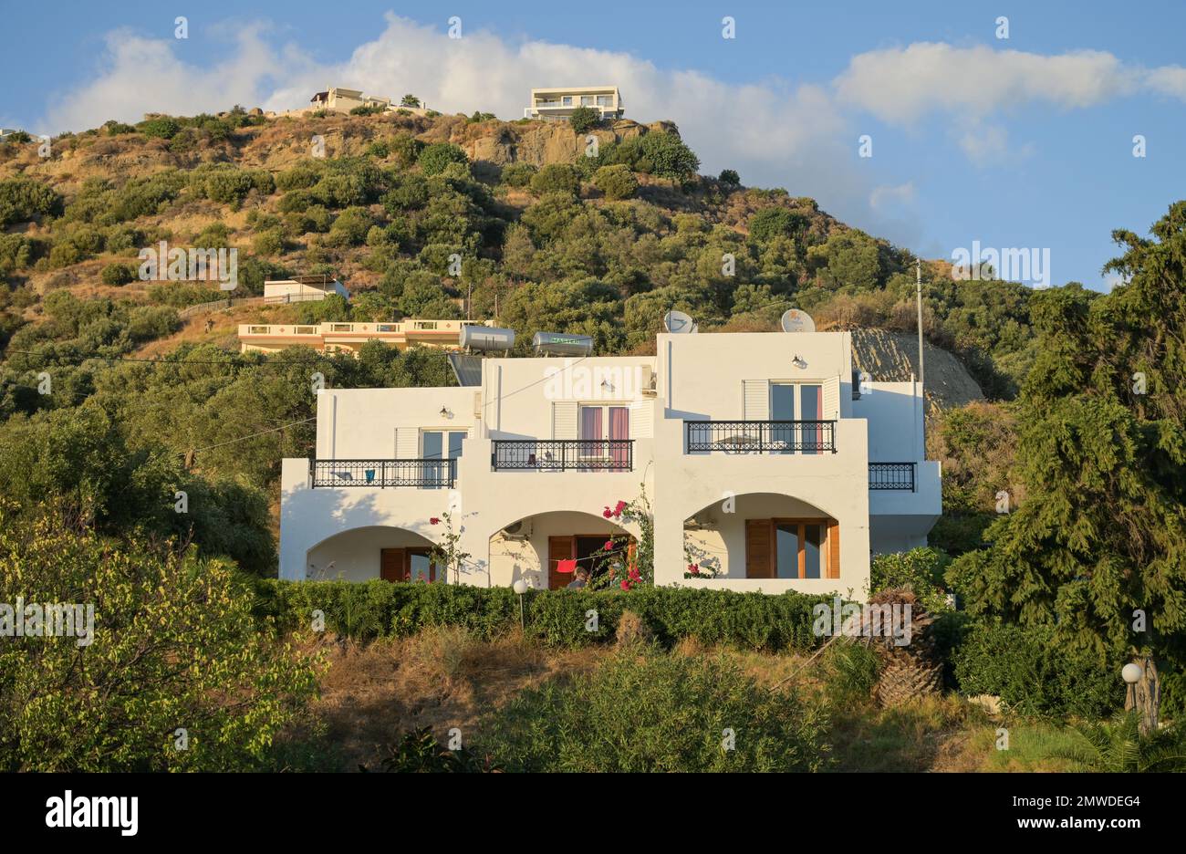 Hostel, Hotel, Rooms, Plakias, Crete, Greece Stock Photo - Alamy