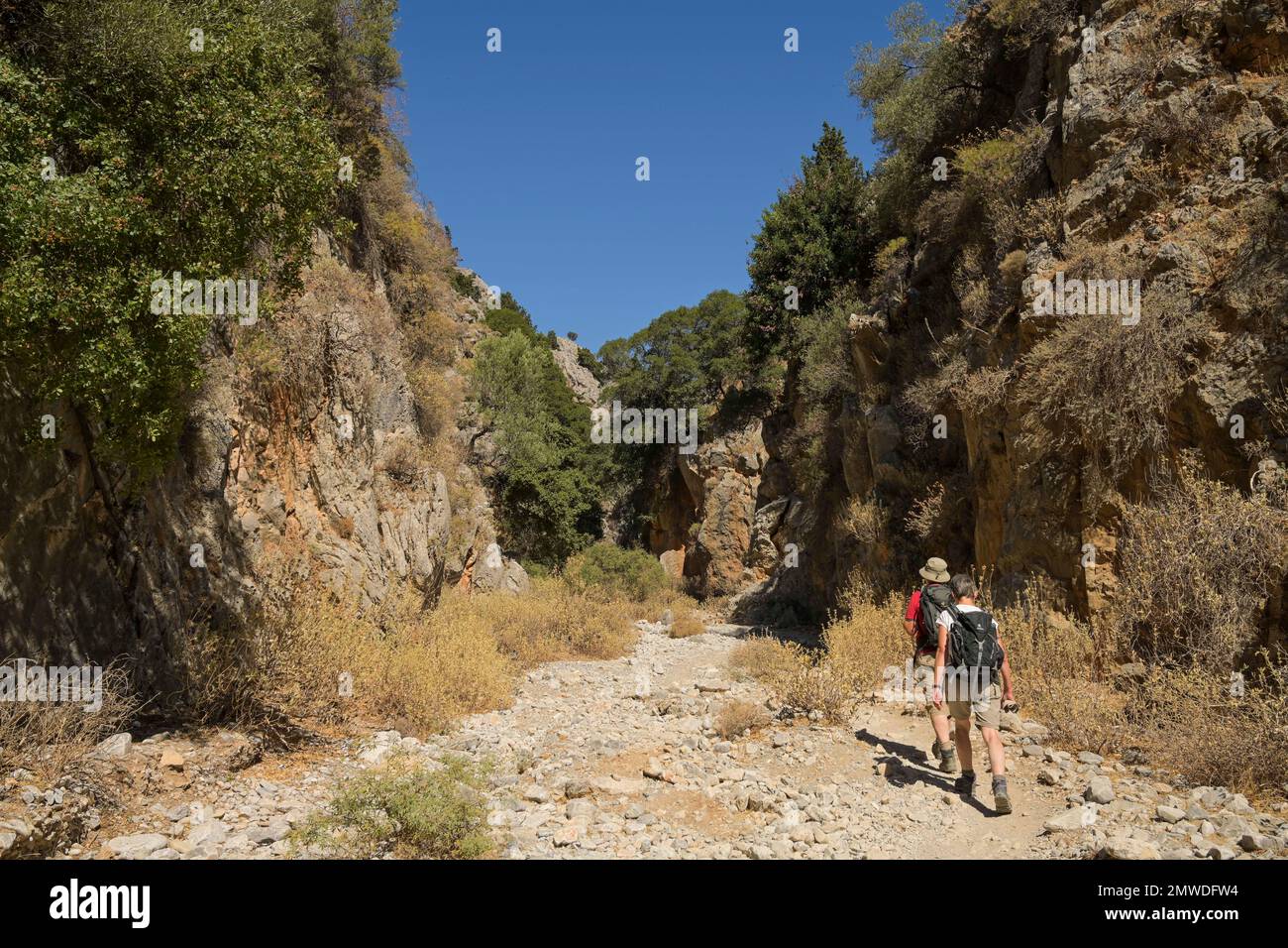 Hiking, Imbros Gorge, Crete, Greece Stock Photo - Alamy