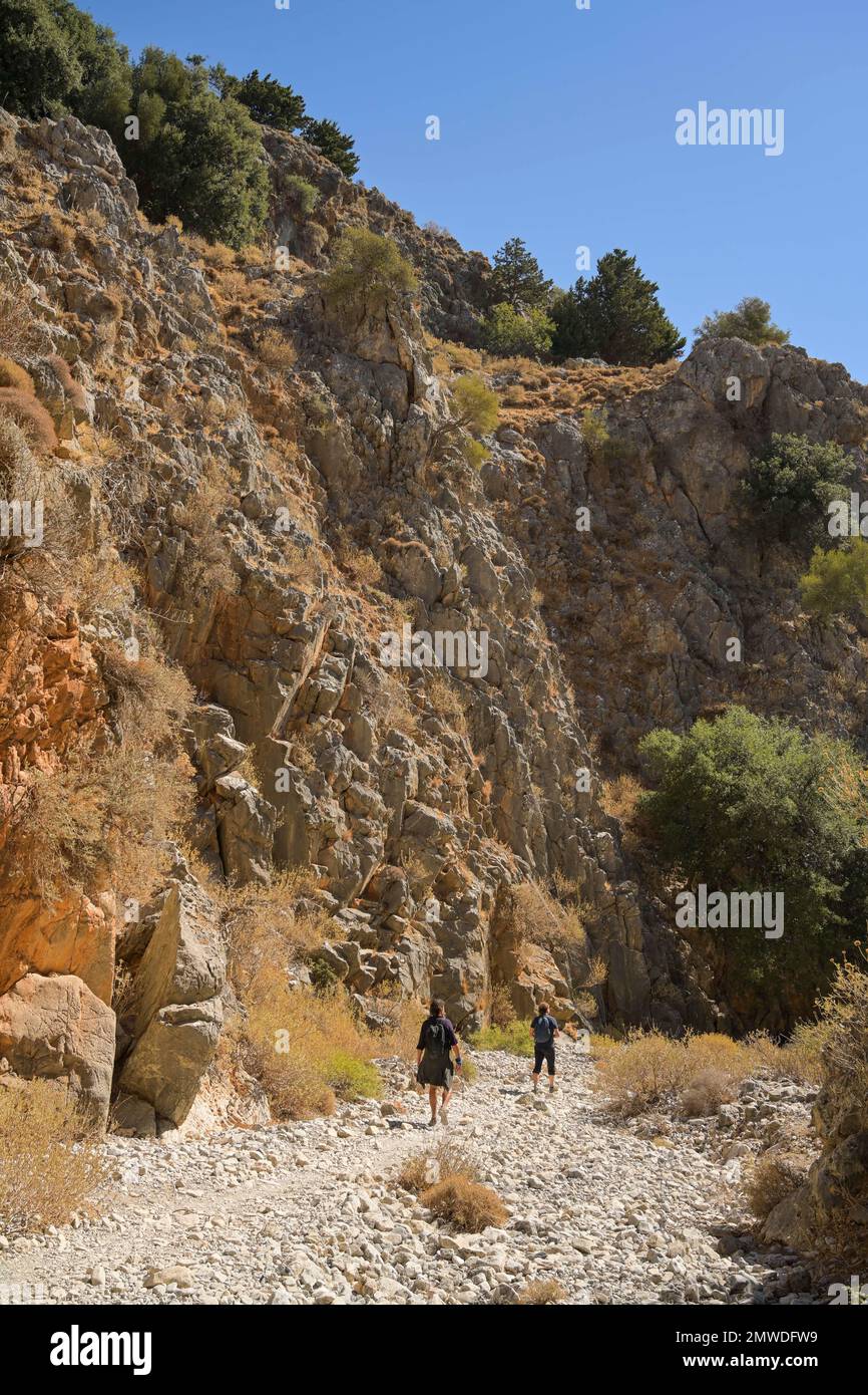 Hiking, Imbros Gorge, Crete, Greece Stock Photo - Alamy