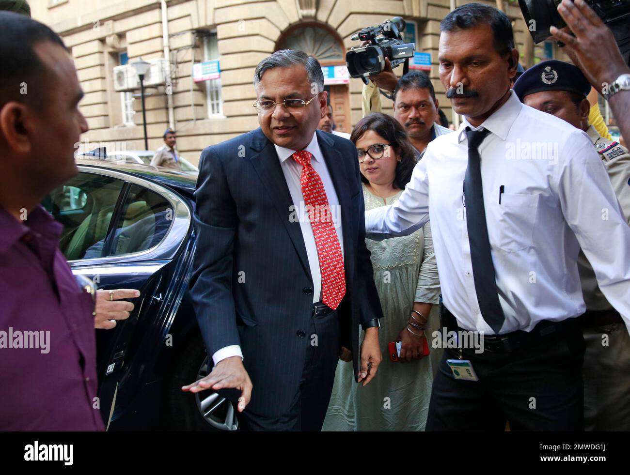 The new Chairman of Tata Group Natarajan Chandrasekaran arrives at ...