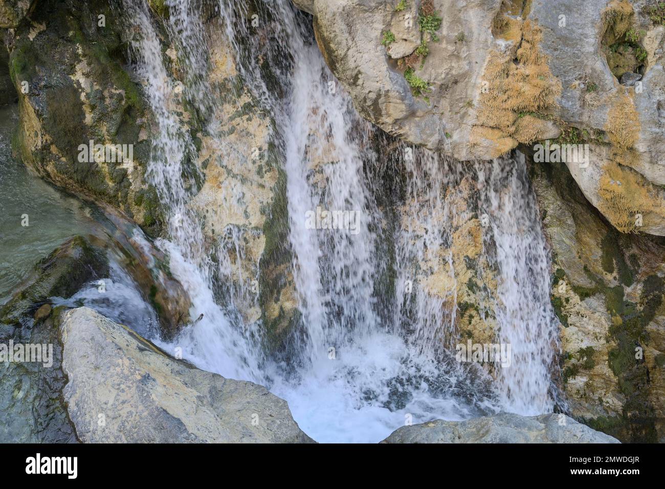 Waterfall, Kourtaliotiko Gorge, Crete, Greece Stock Photo - Alamy