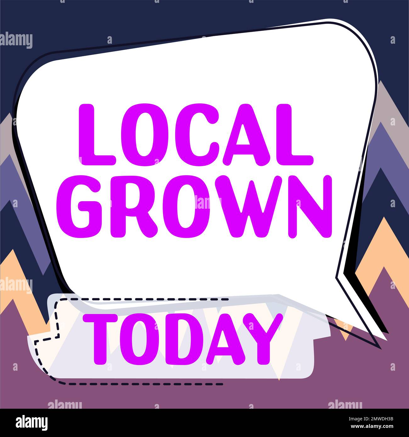 Text caption presenting Local Grown. Conceptual photo agricultural ...