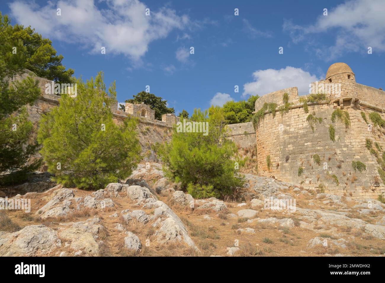 Fortress Wall, Fortezza, Rethymno, Crete, Greece Stock Photo - Alamy