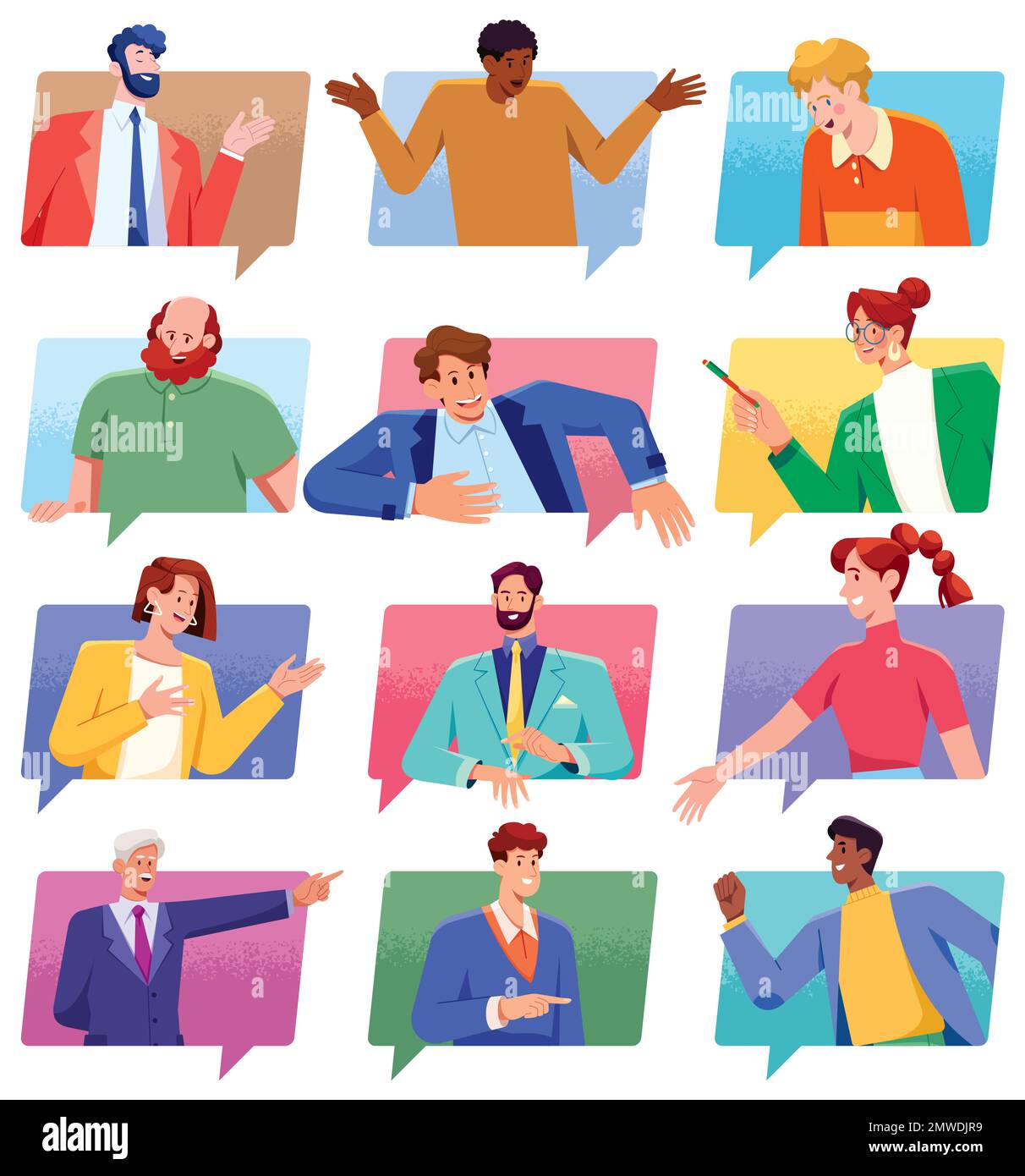 Chat Support Cartoon Avatars Stock Vector Image & Art - Alamy
