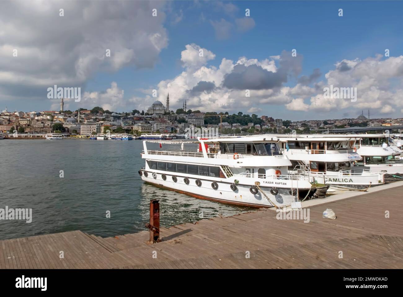 The Istanbul's old city view and skyline from the Karakoy Persembe ...