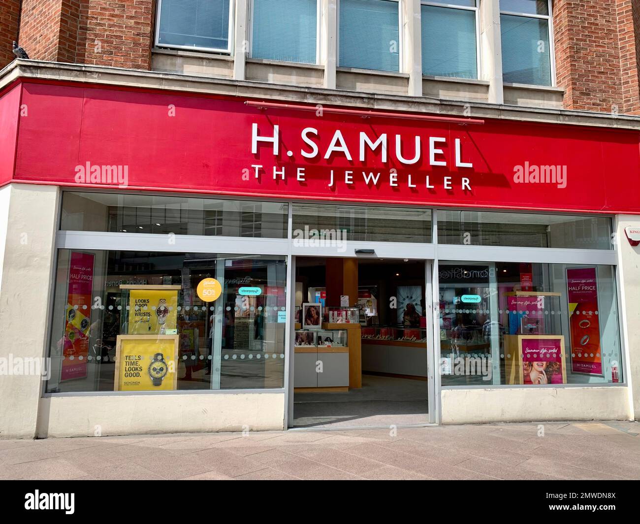 The facade of the H. Samuel The Jeweller retail shop in Chelmsford High ...