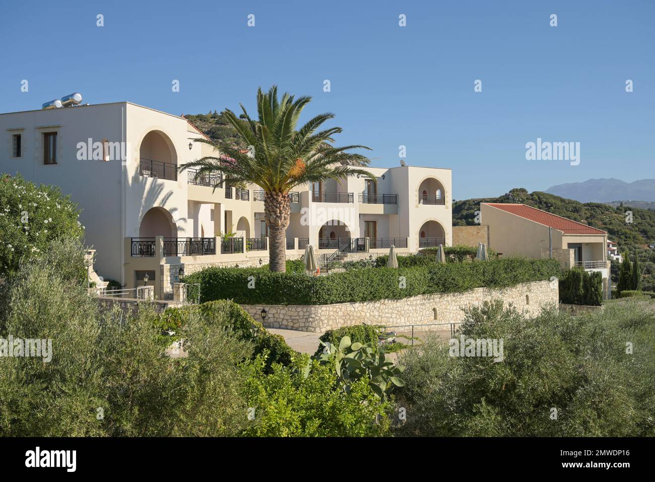 Holiday flats, Almyrida, Crete, Greece Stock Photo - Alamy