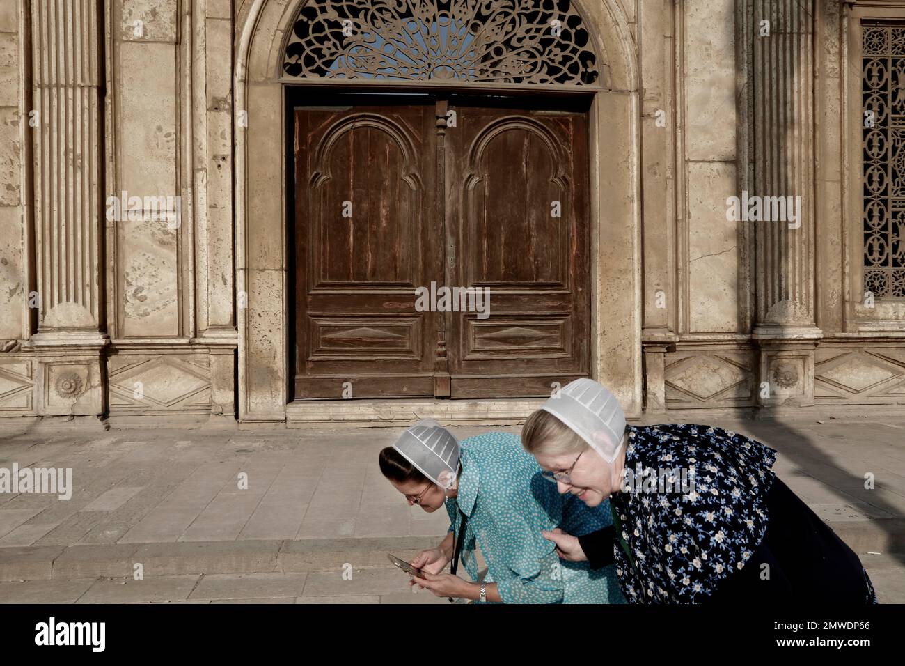 American tourists from Washington laugh as they visit the Citadel of ...