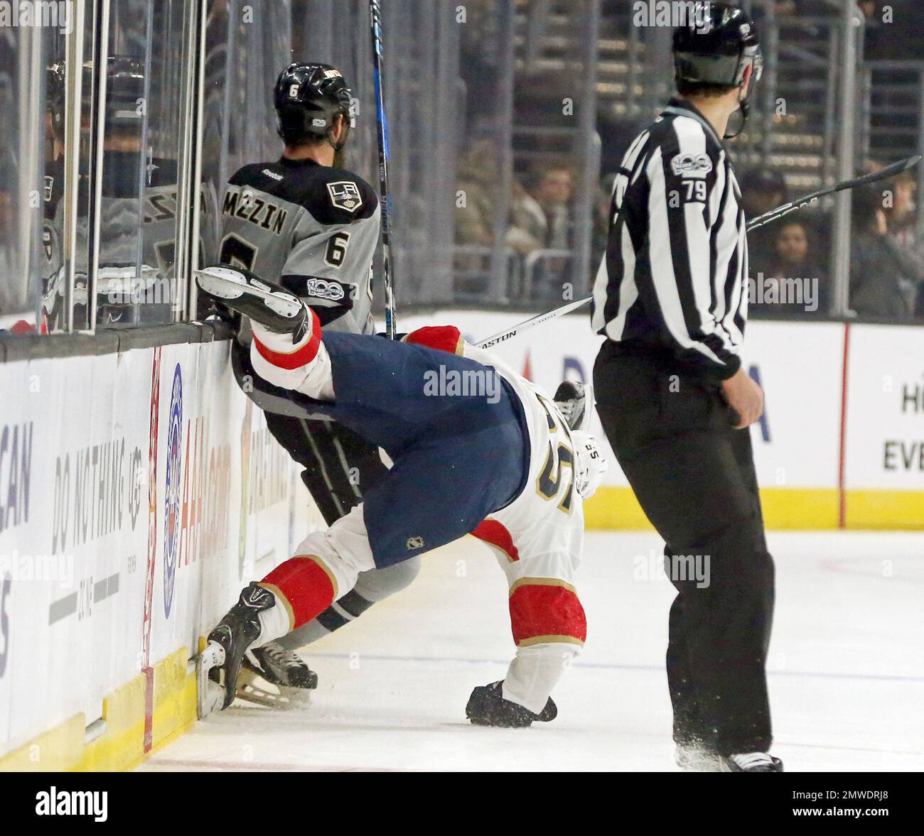 Florida Panthers defenseman Jason Demers (55) and Los Angeles Kings ...