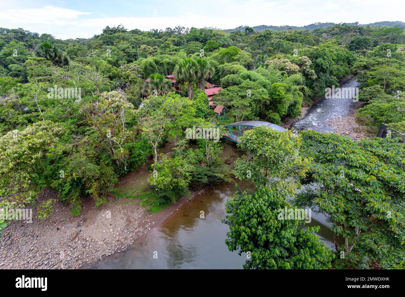The Tourist Walk of the Puyo River, is located in the Barrio Obrero, an ...