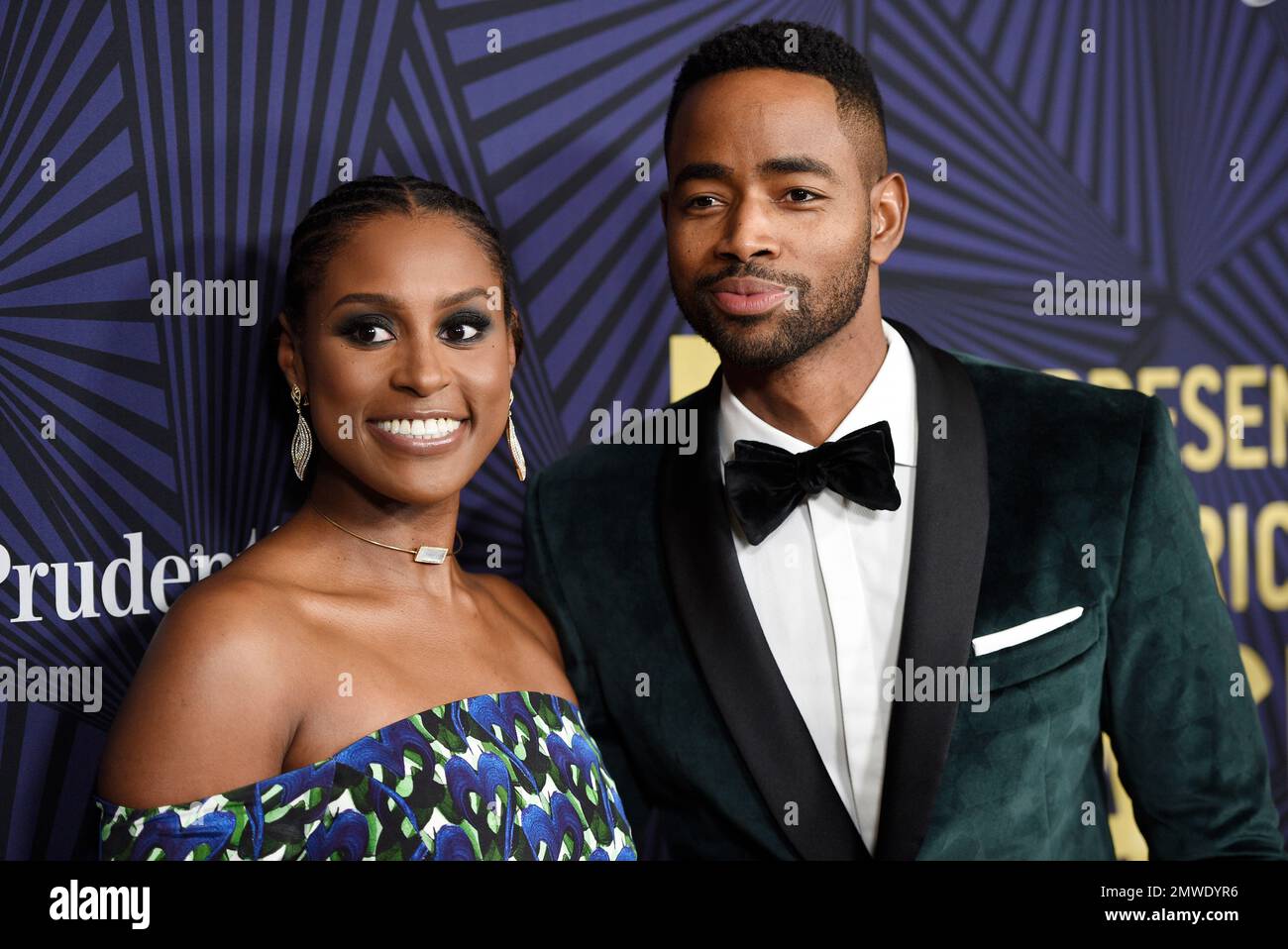 Actress Issa Rae, left, recipient of the Rising Star Award, poses with ...