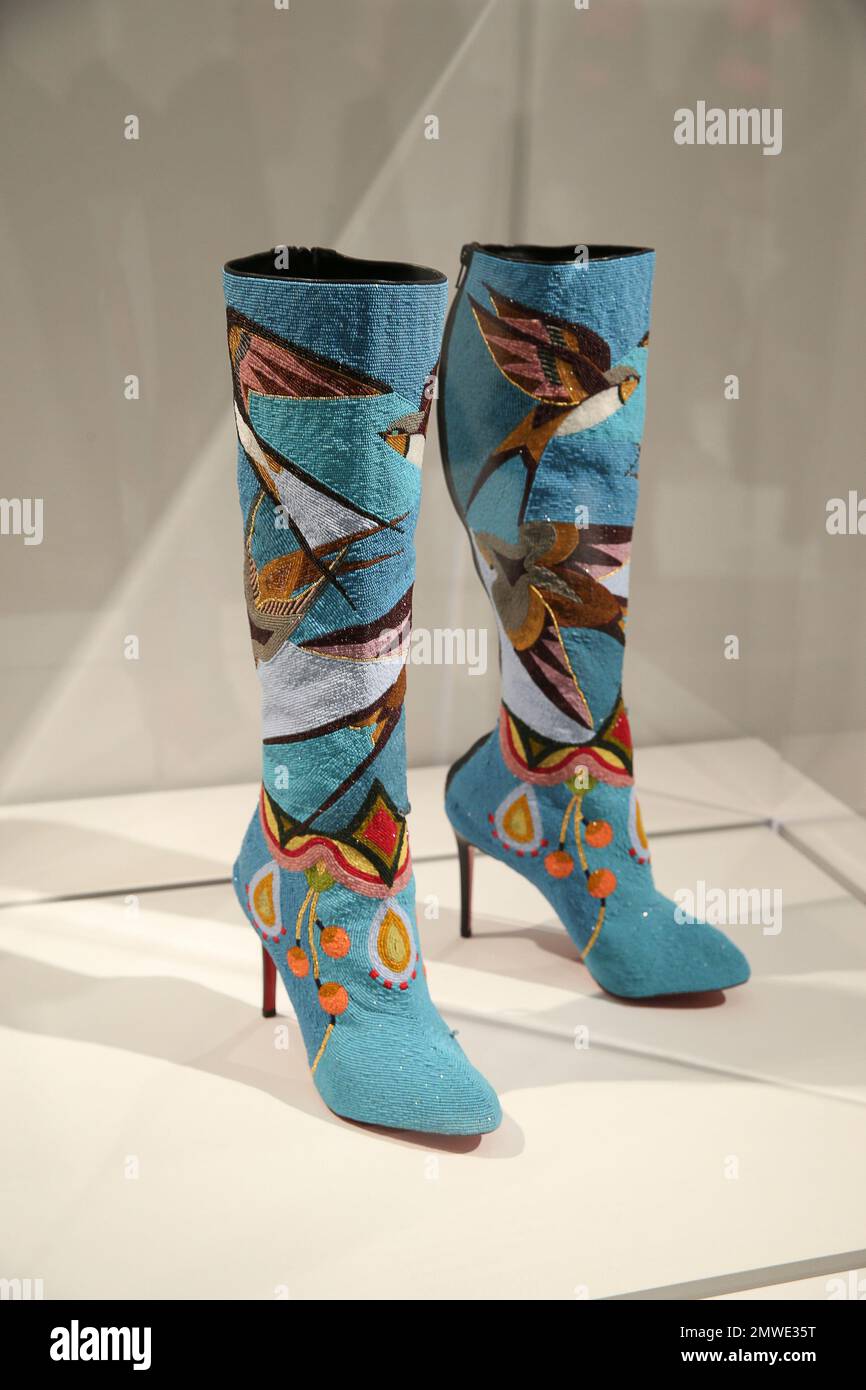 Work by Native American fashion designers on display at the opening ...