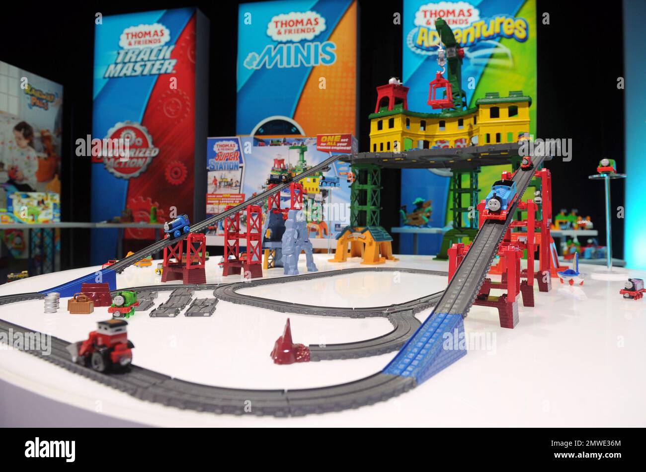 The Thomas & Friends Super Station is shown at the New York Toy Fair ...