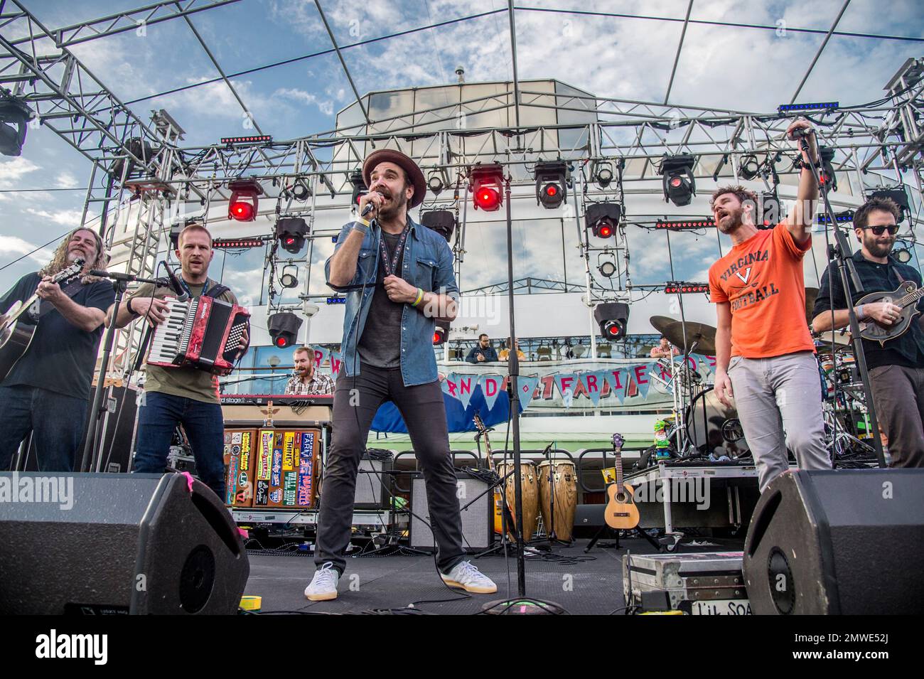 Scott Terry of Red Wanting Blue perform on board the Norwegian Jade ...