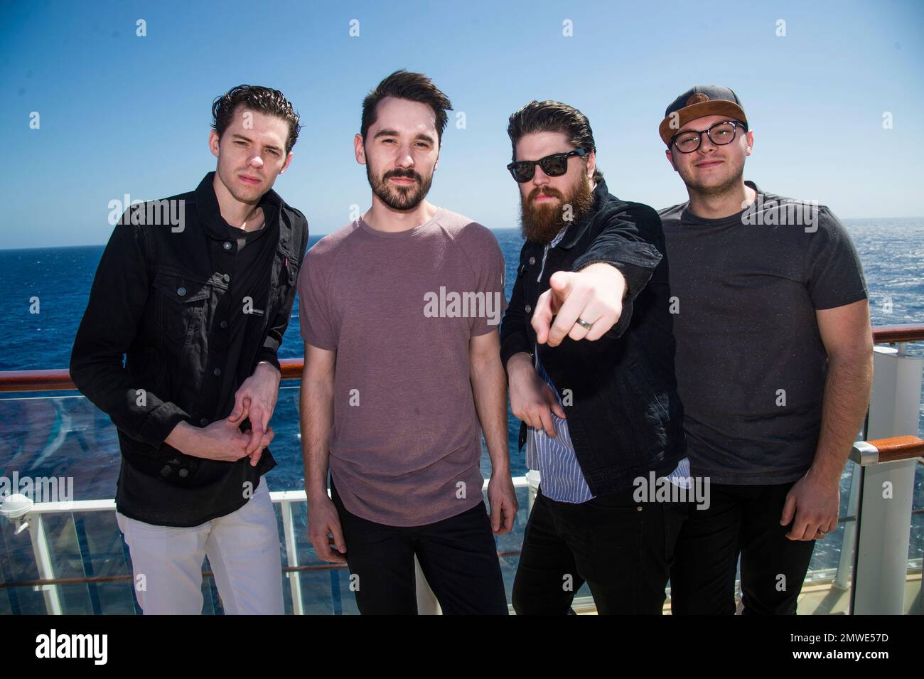Band Knox Hamilton poses on board the Norwegian Jade during day two of ...