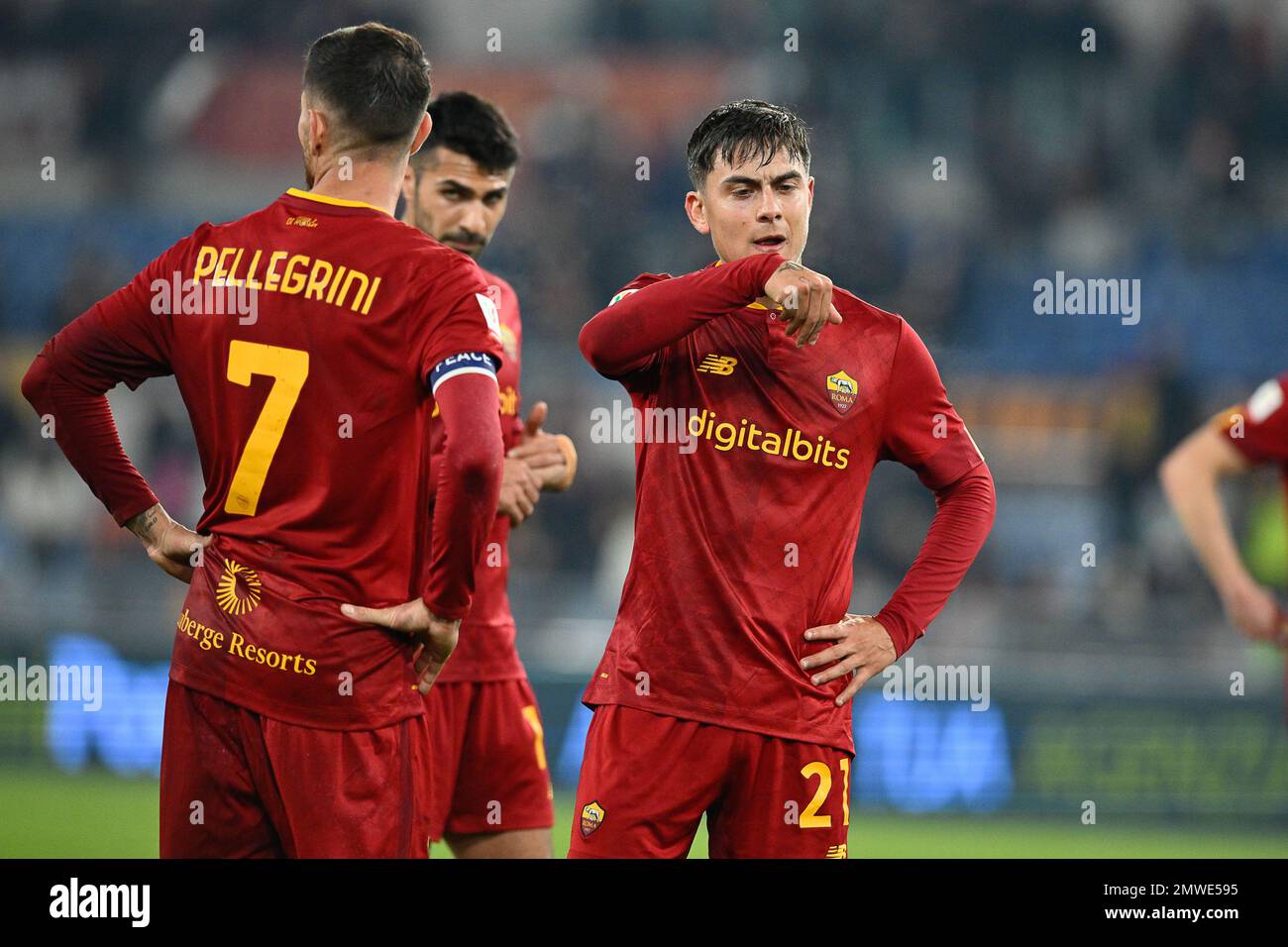 Paulo Dybala of AS Roma player of AS Roma show his dejection at the end ...
