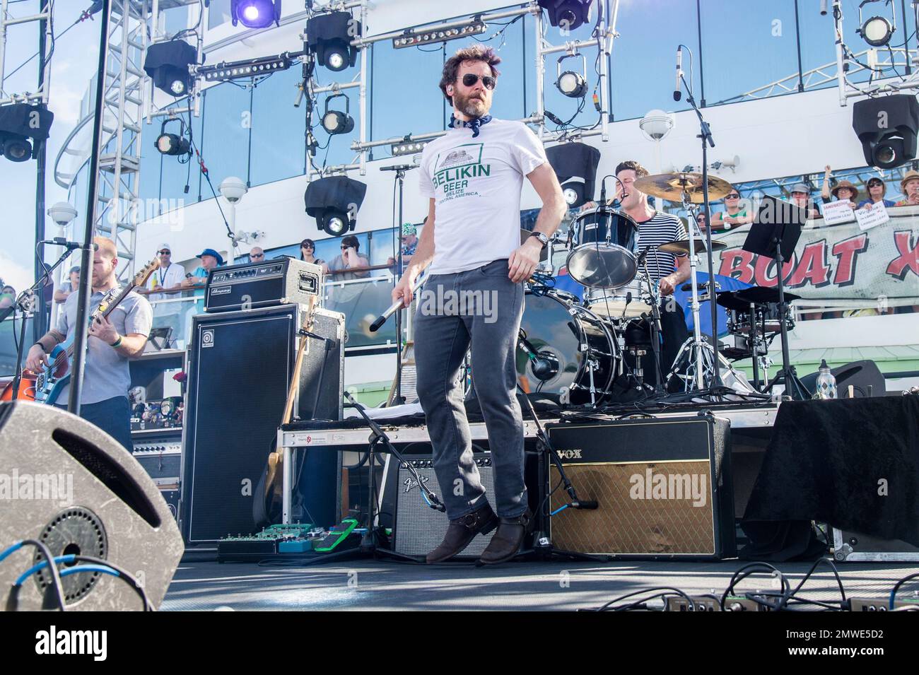 Barry Privett of Carbon Leaf performs on board the Norwegian Jade ...
