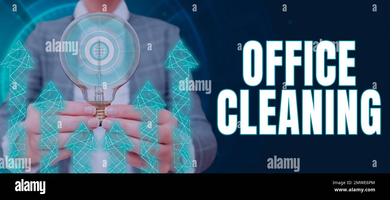 Conceptual display Office Cleaning. Word for the action or process of ...
