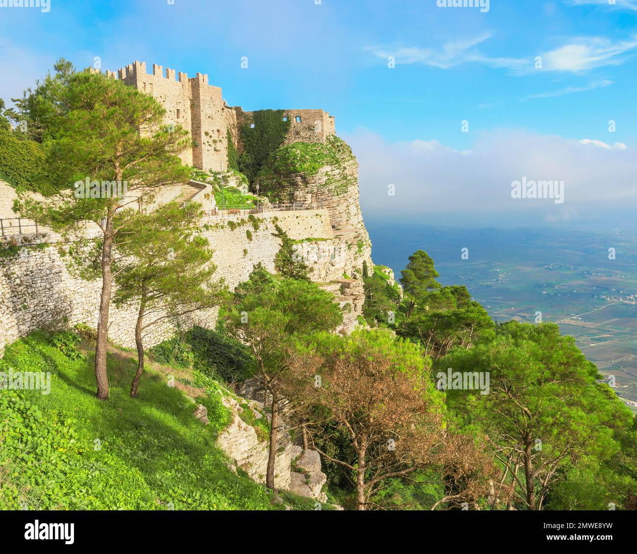 Venus Castle, Erice, Sicily, Italy Stock Photo - Alamy