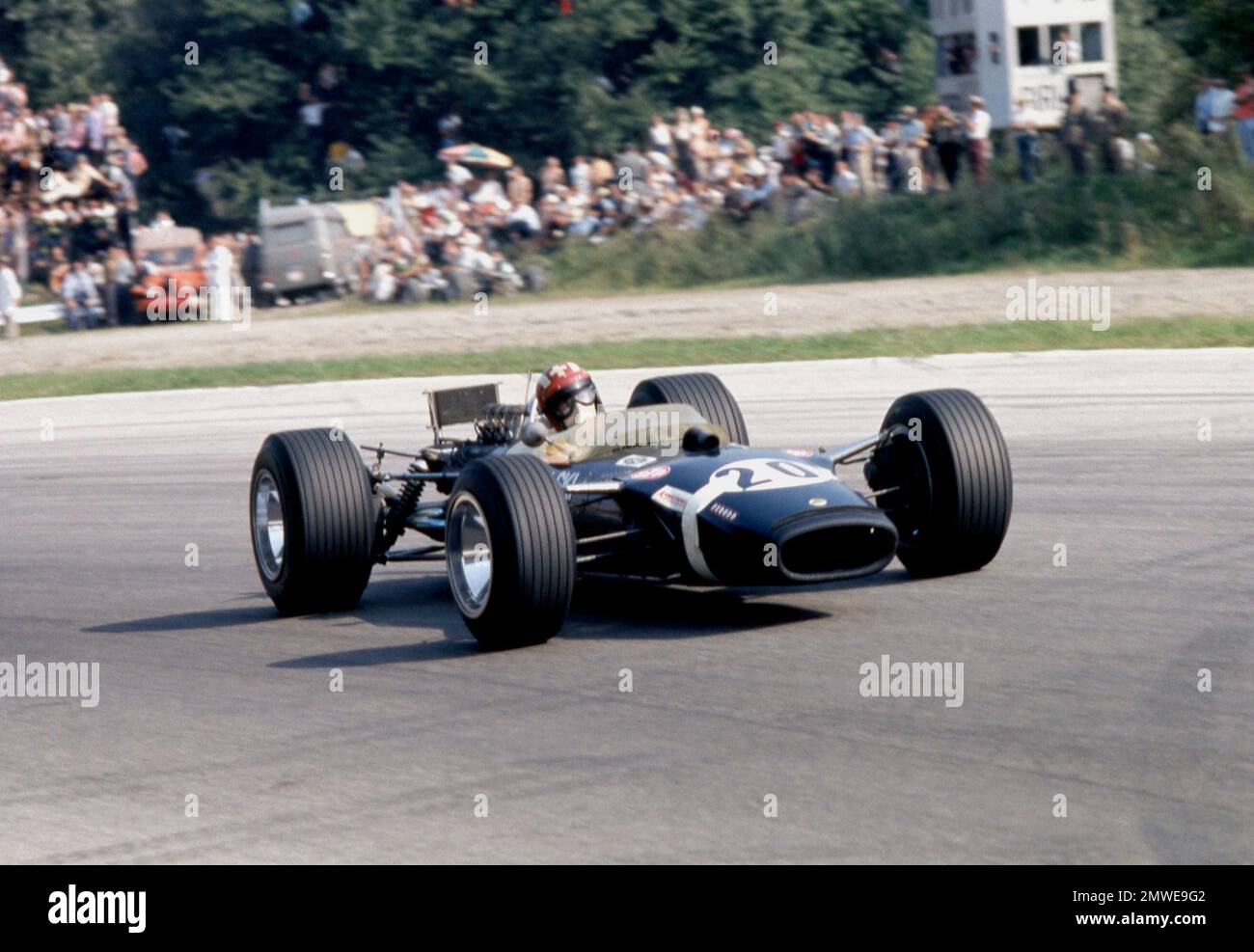 Joseph Siffert of Switzerland, driving a Lotus car, in action in the ...