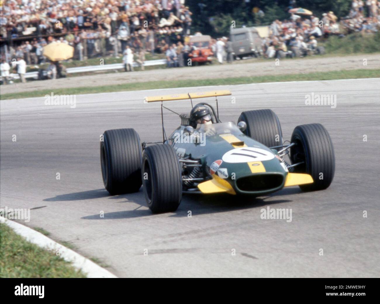 Jochen Rindt of Austria, driving a Brabham car, in action in the Grand ...