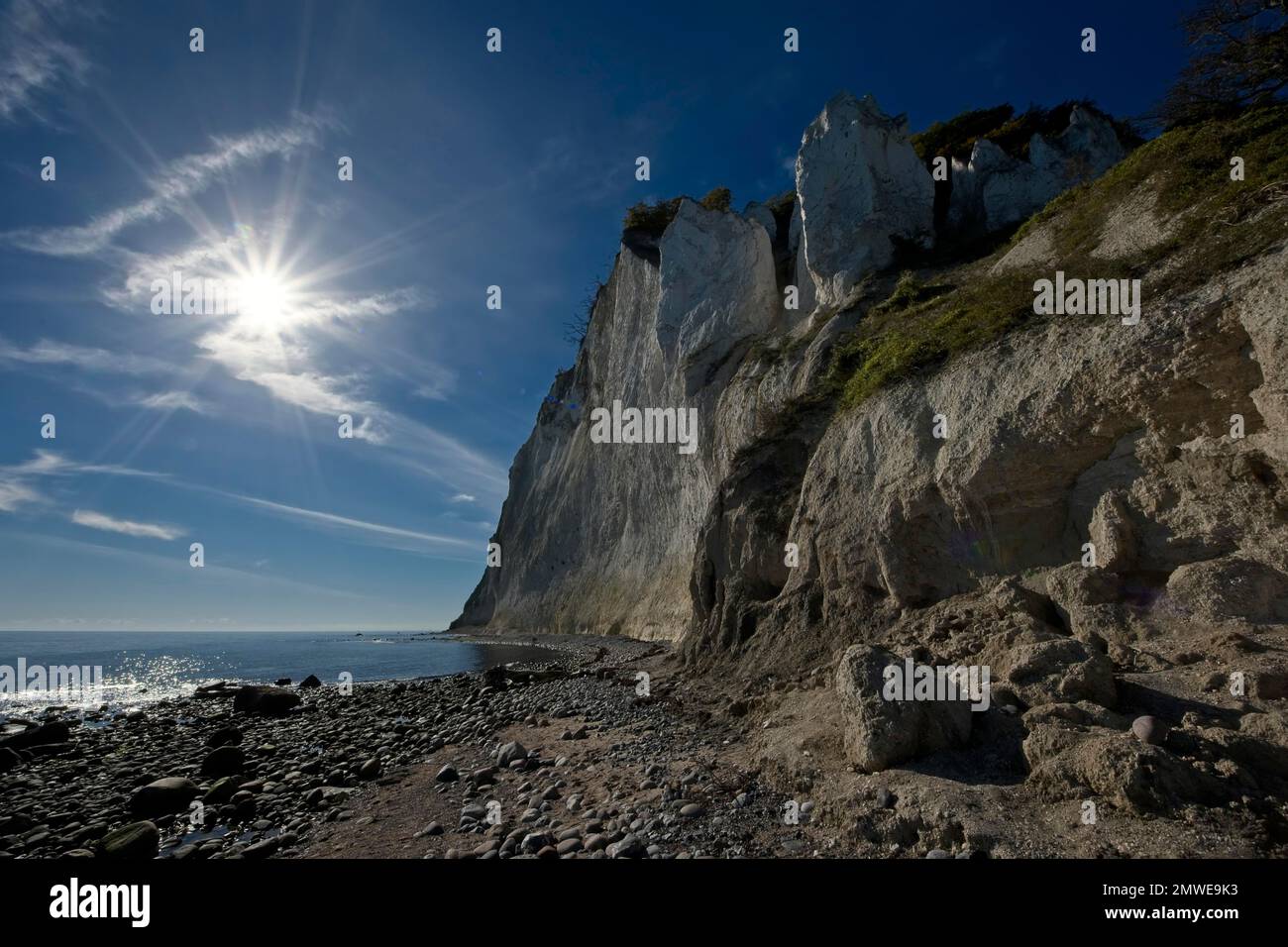 Mons Klint chalk cliff, Mon Island, Denmark Stock Photo - Alamy