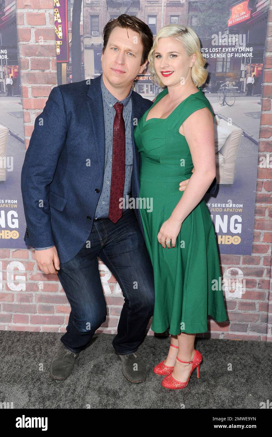 Pete Holmes, left, and Valerie Chaney attend the LA Premiere of ...