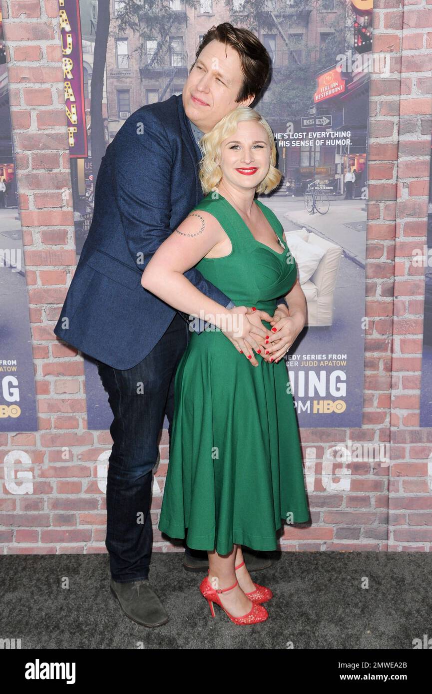 Pete Holmes, left, and Valerie Chaney attend the LA Premiere of ...