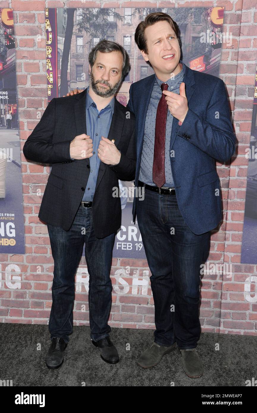 Judd Apatow, left, and Pete Holmes attend the LA Premiere of "Crashing ...