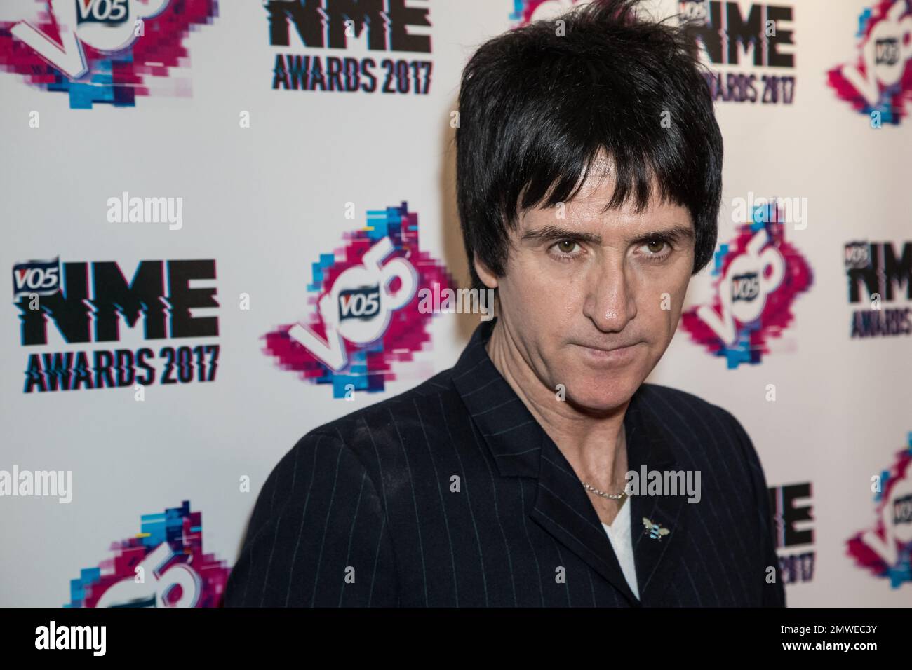 Johnny Marr poses for photographers upon arrival at the NME 2017 music ... Johnny Marr poses for photographers upon arrival at the NME 2017 music ...