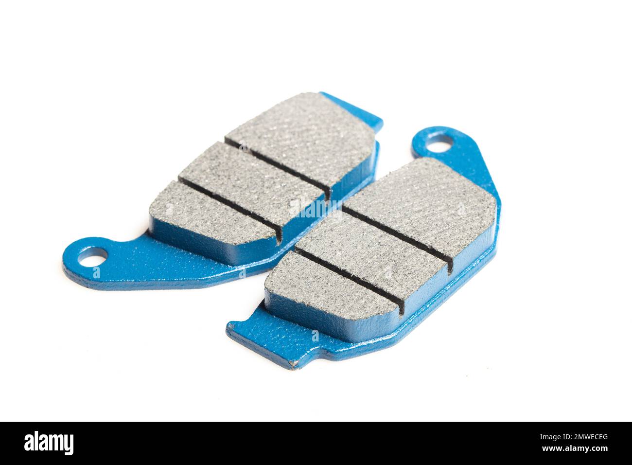 Motorcycle brake pads isolated on white background Stock Photo - Alamy