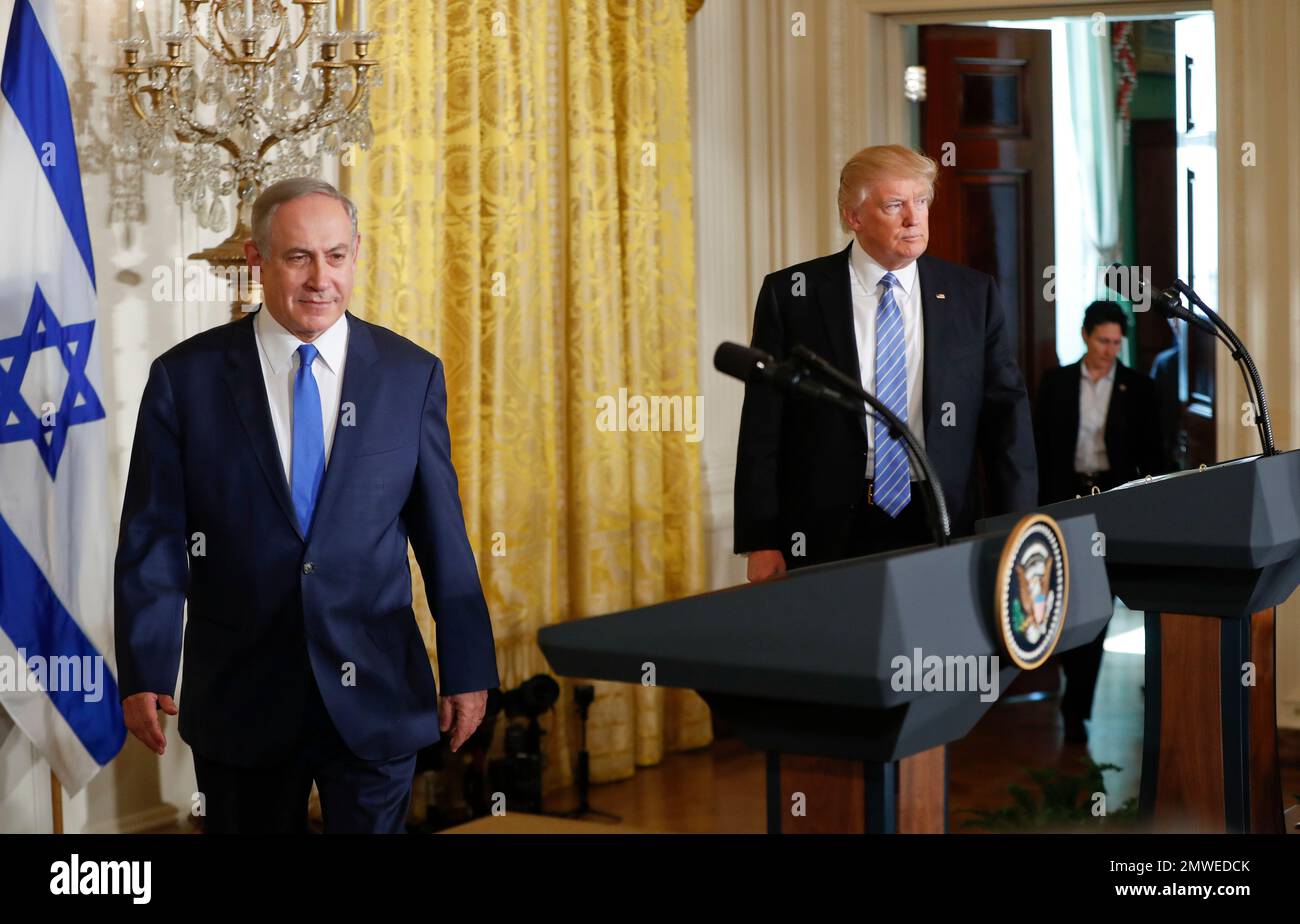 President Donald Trump and Israeli Prime Minister Benjamin Netanyahu ...