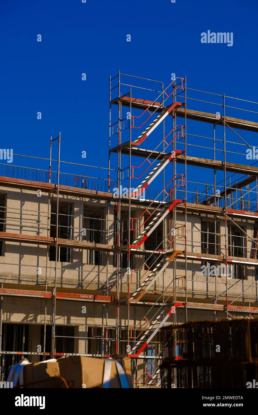 Construction of real estate and industrial premises concept.New house ...