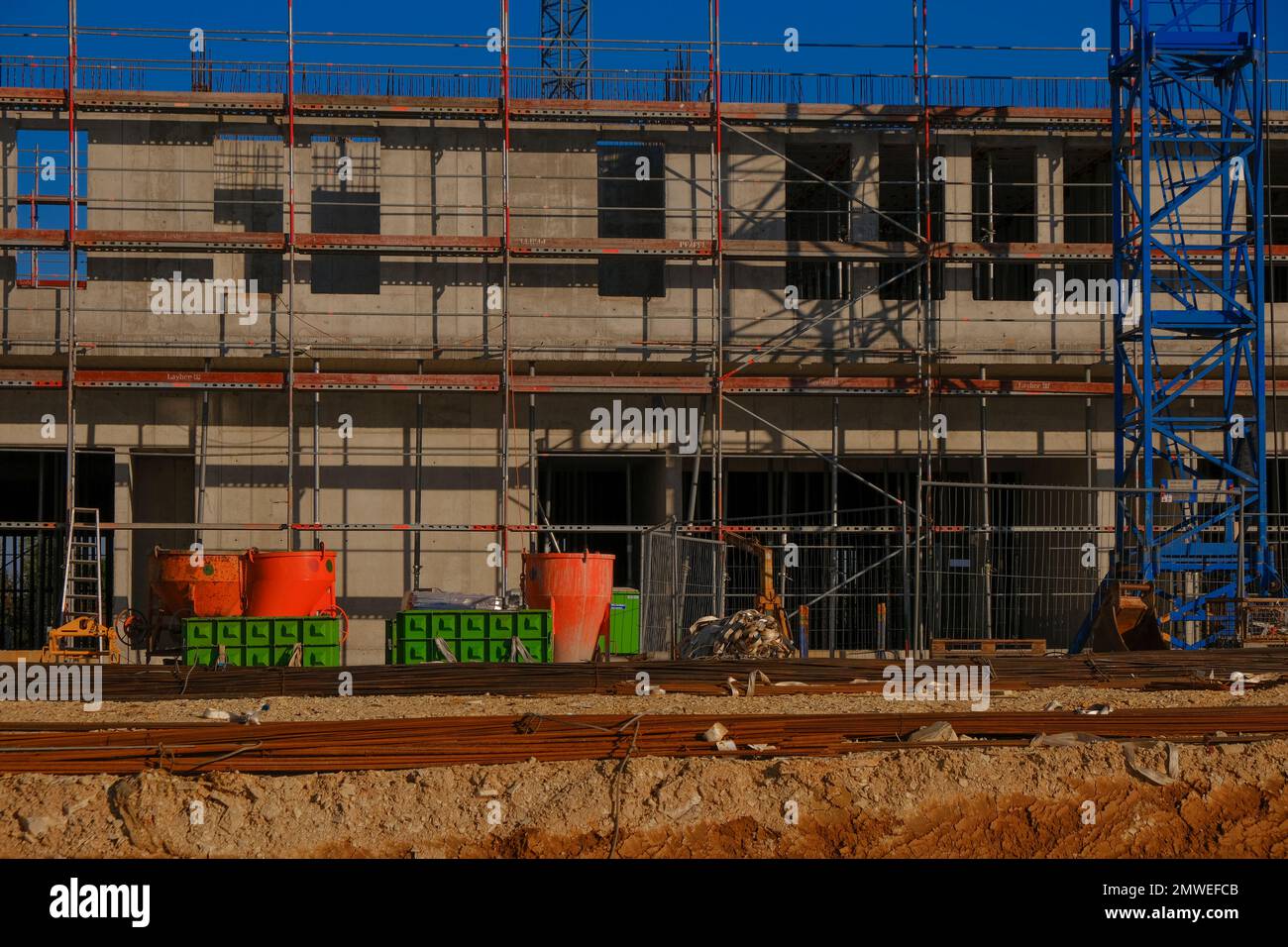 process of building a new house.Home construction.Construction of real ...