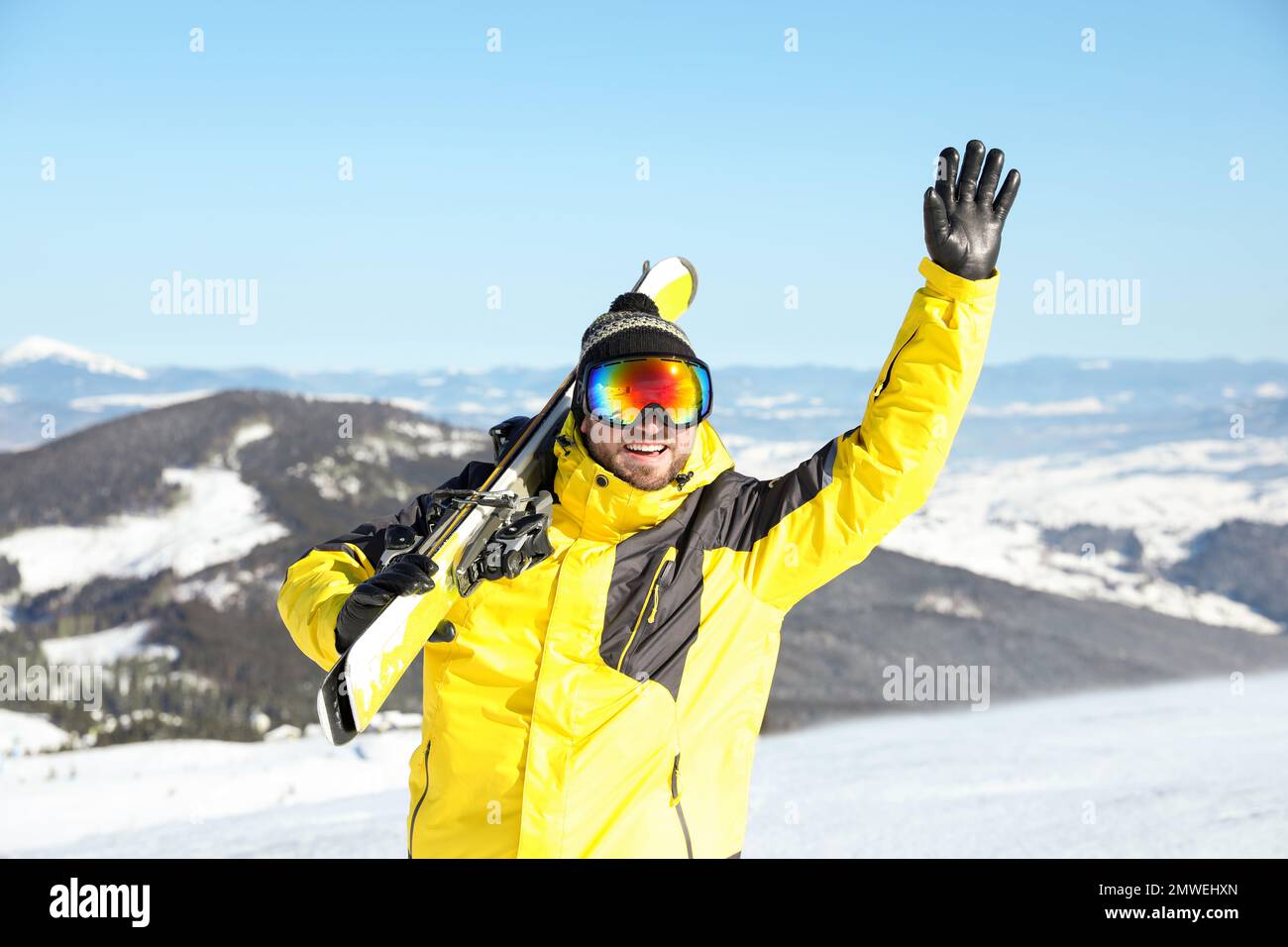 Portrait man in ski suit hi-res stock photography and images - Alamy
