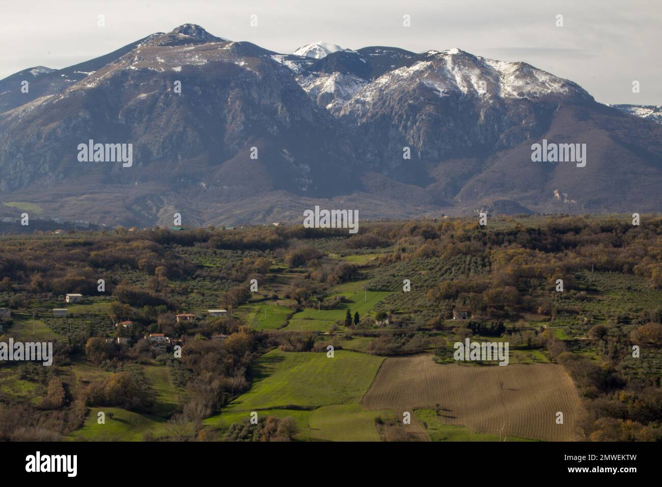 Panorama of the Majella mountain in Abruzzo Italy. Italian Apennines ...
