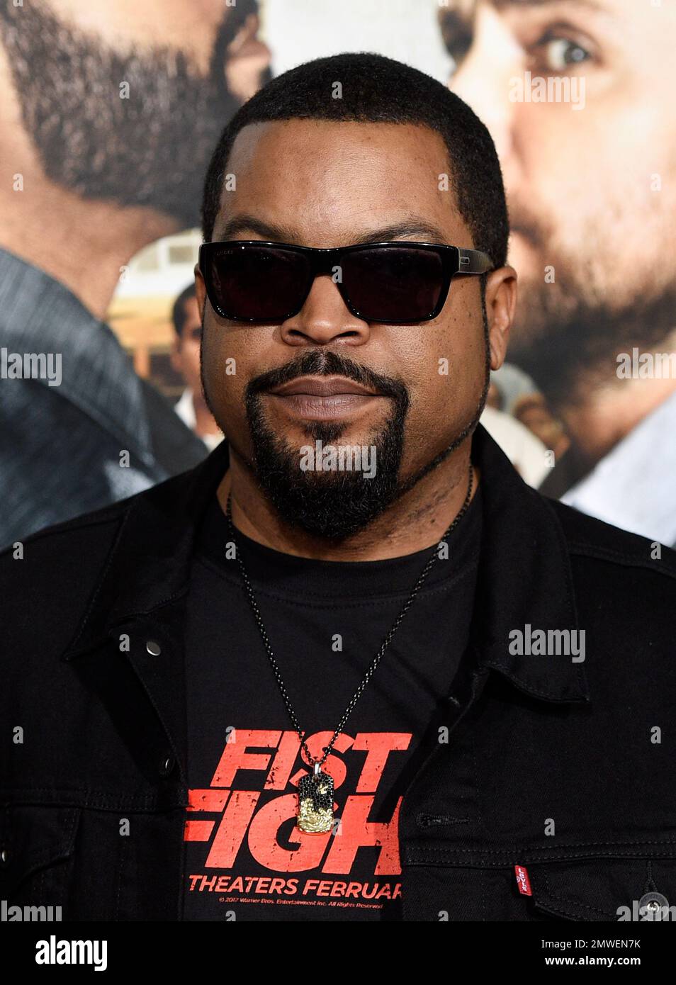 Ice Cube, a cast member in "Fist Fight," poses at the premiere of the ...