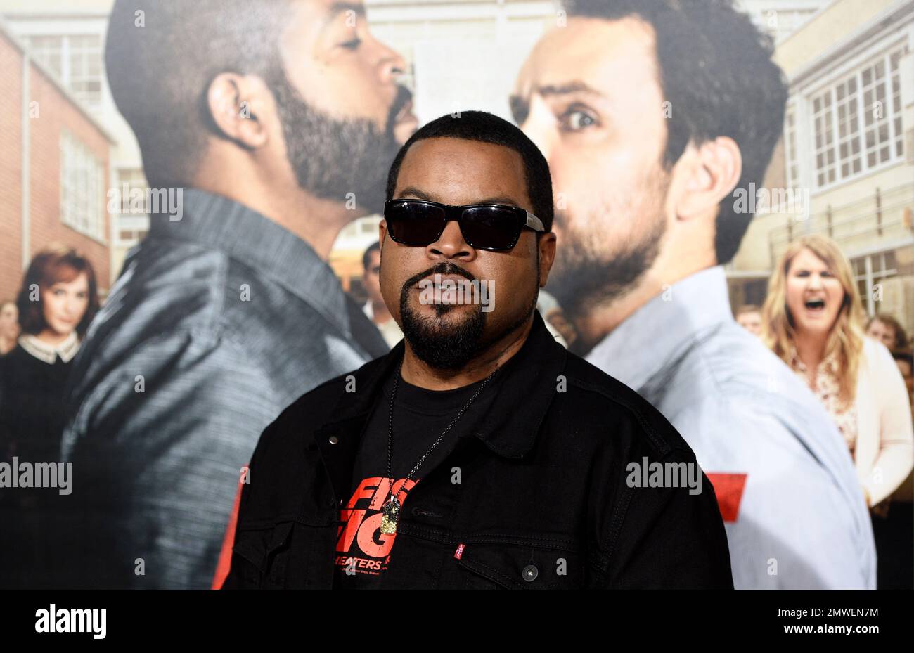 Ice Cube, a cast member in "Fist Fight," poses at the premiere of the ...