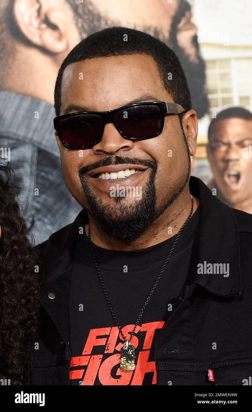Ice Cube, a cast member in "Fist Fight," poses at the premiere of the ...