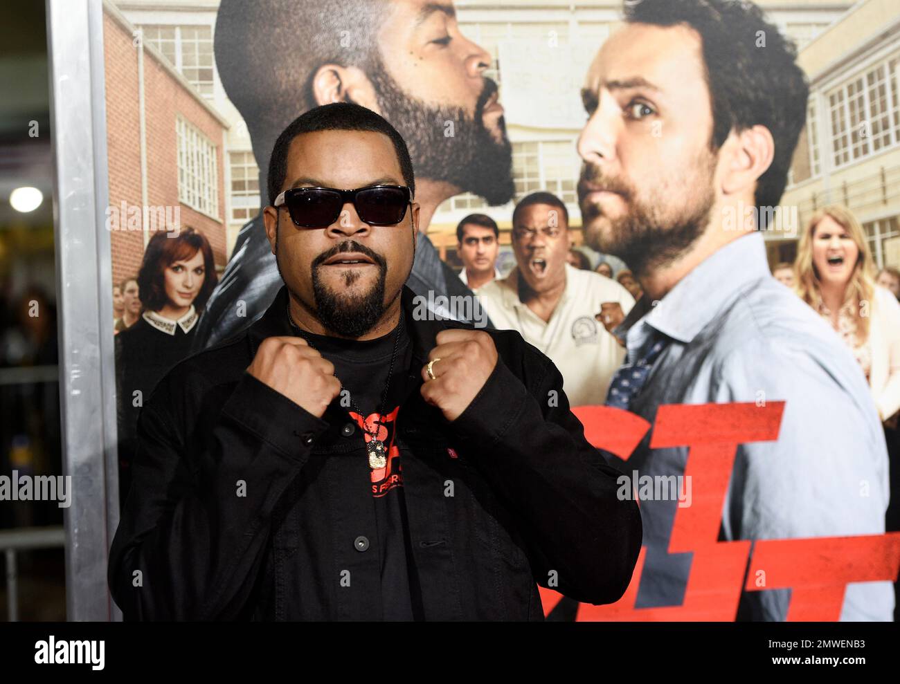Ice Cube, a cast member in "Fist Fight," poses at the premiere of the ...