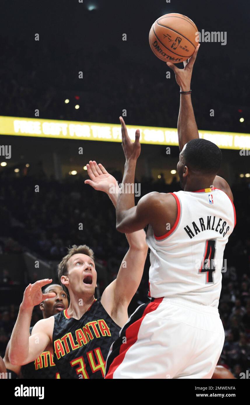 Portland Trail Blazers forward Maurice Harkless shoots the ball over ...