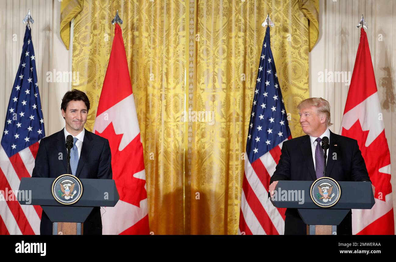President Donald Trump and Canadian Prime Minister Justin Trudeau ...