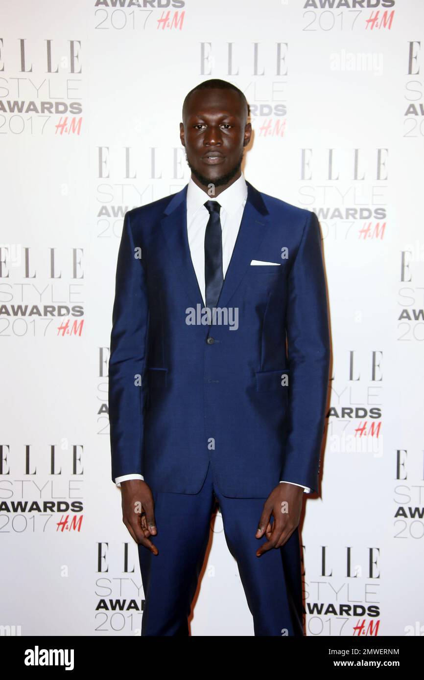 British hip hop artist Stormzy poses for photographers upon arrival at ...