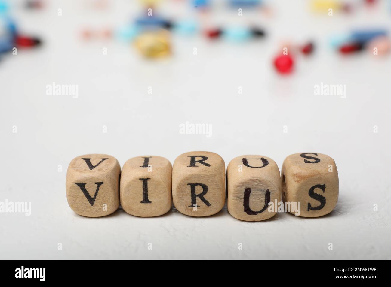 Word drugs made wooden cubes hi-res stock photography and images - Alamy