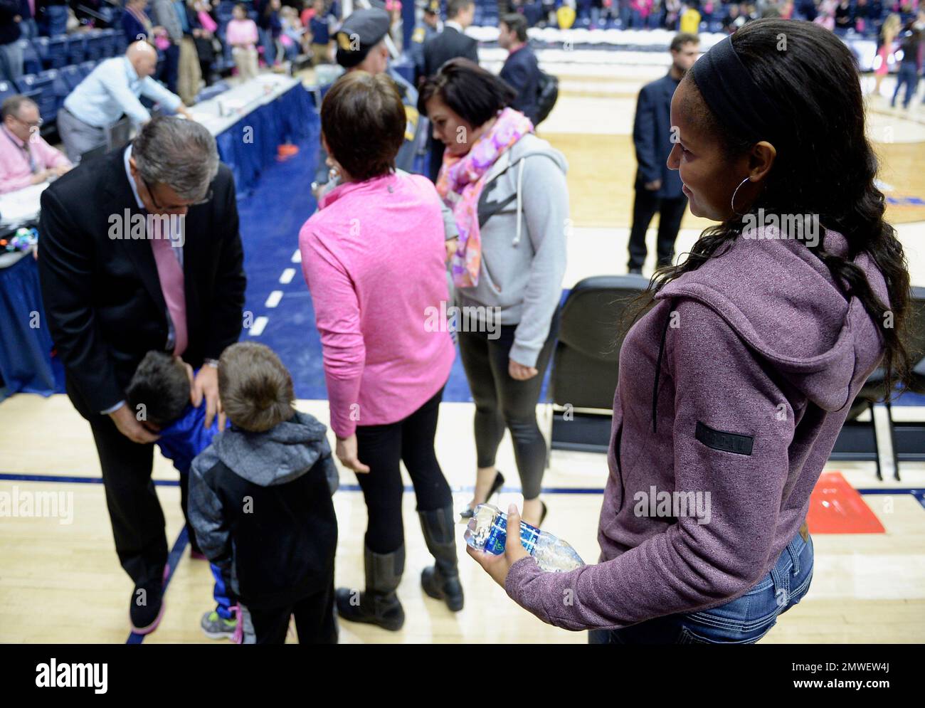 Minnesota Lynx and former UConn player Maya Moore watches Connecticut ...