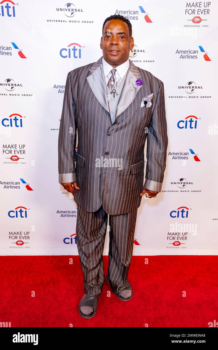 Tyka Nelson's husband Maurice Phillips arrives at the 59th Annual Grammy Awards - Universal ...