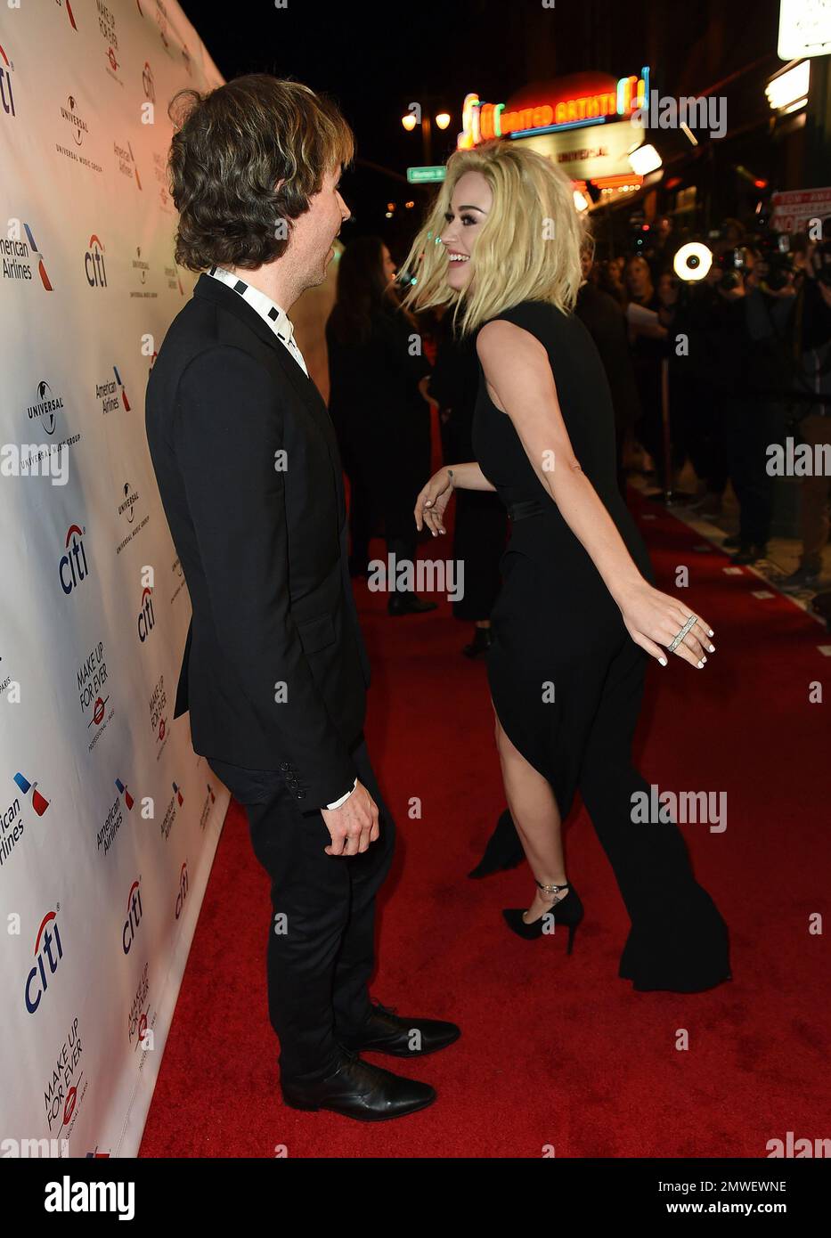 Beck and Katy Perry arrive at Universal Music Group's 2017 Grammy After ...