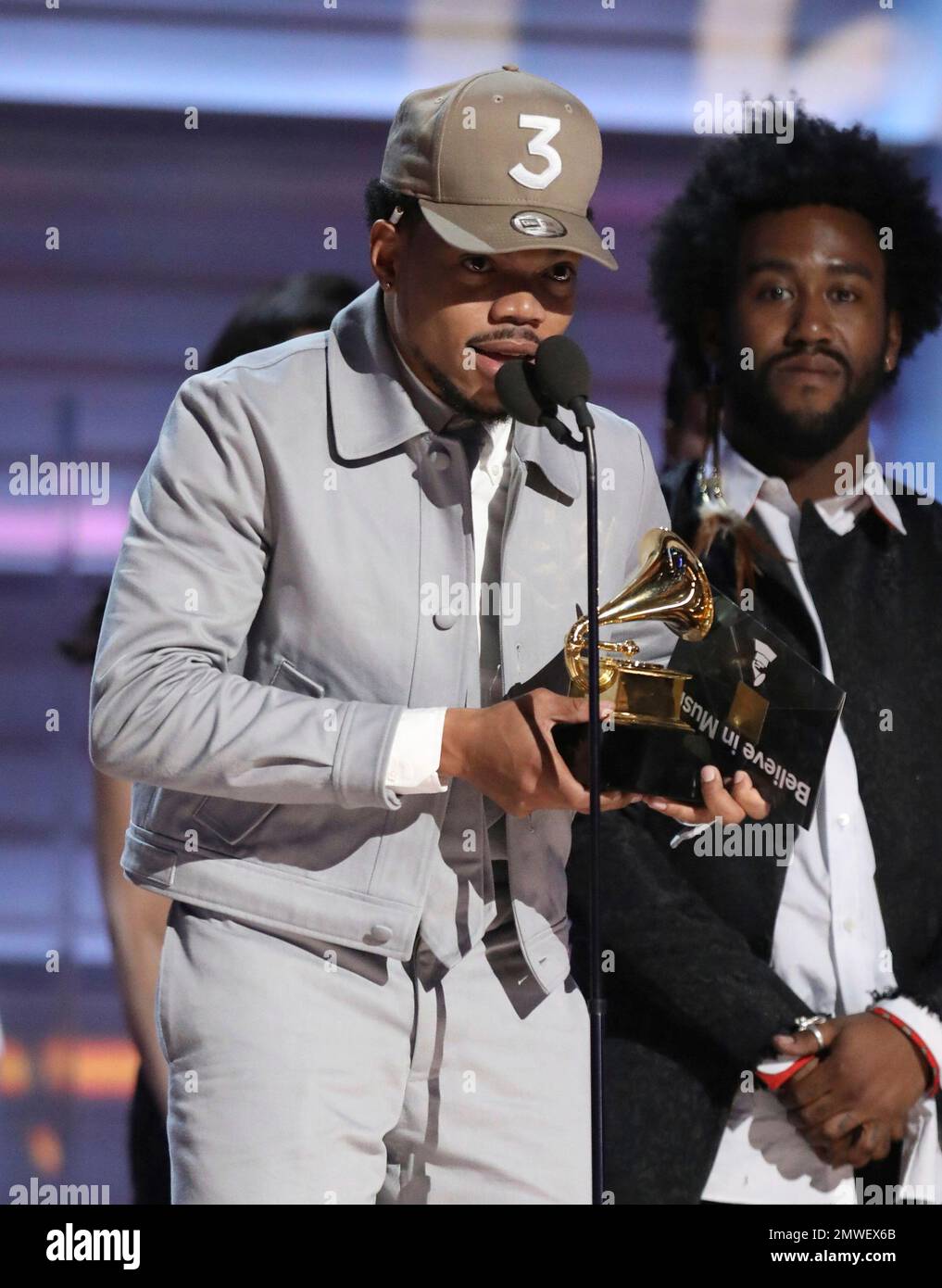 Chance The Rapper accepts the award for best rap album for "Coloring ...